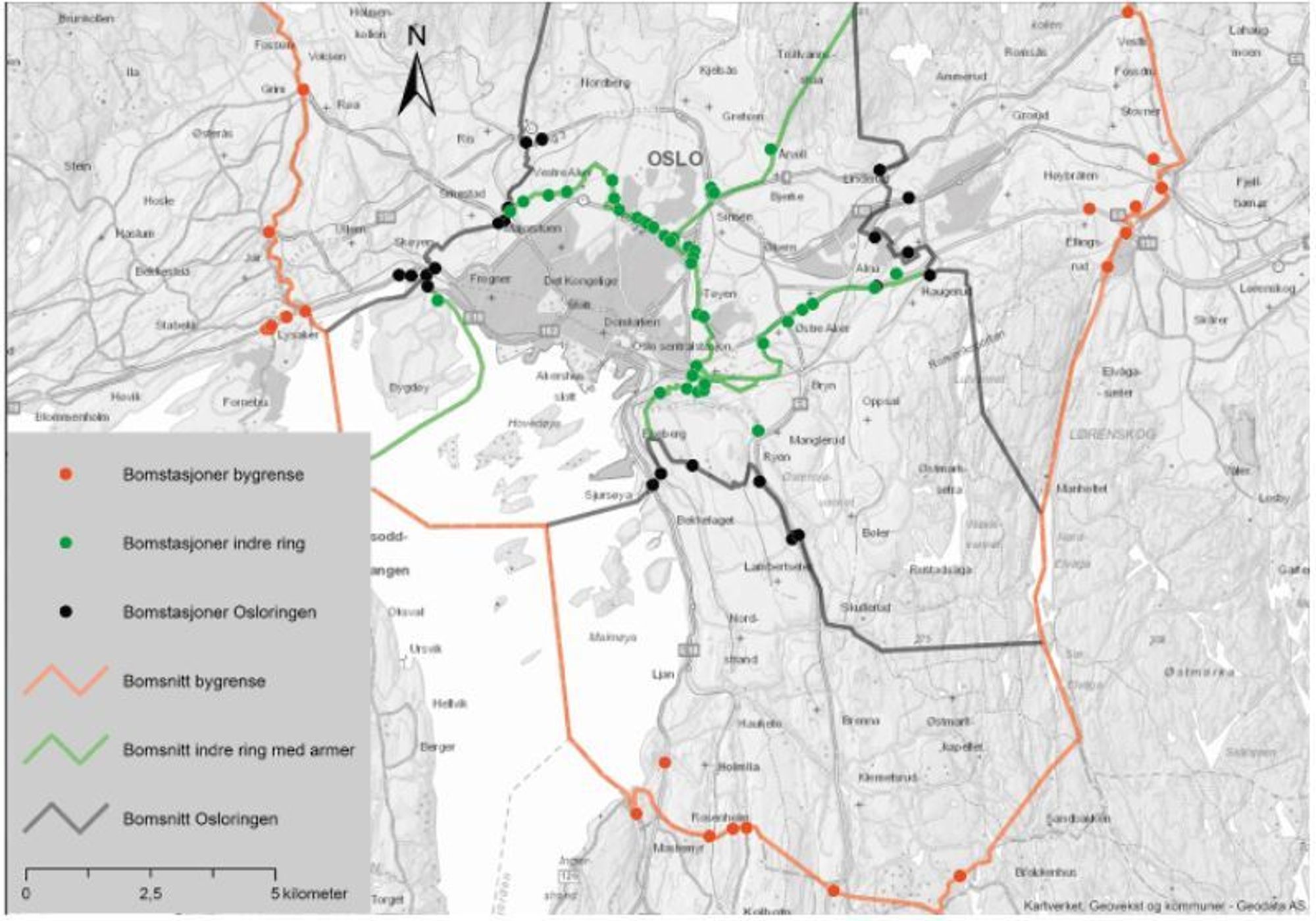Bompenger Oslo Kart | Kart